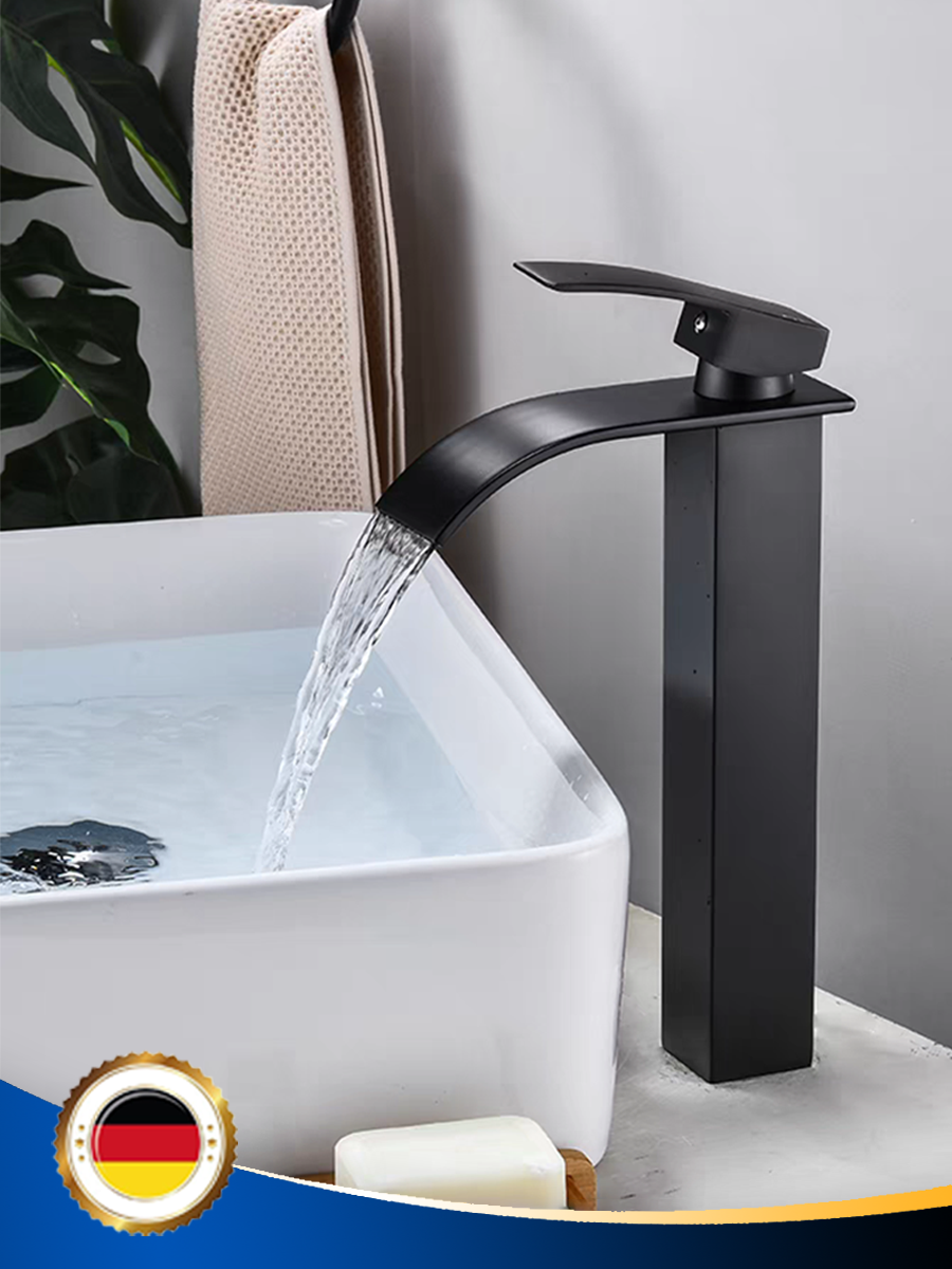 Смеситель для ванны с душем, раковины в ванную, кран для ванной, Высота излива 235 ММ, черный