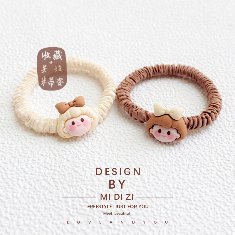 Кольцо для волос "Мультяшная студентка", высокая эластичность, для девочек