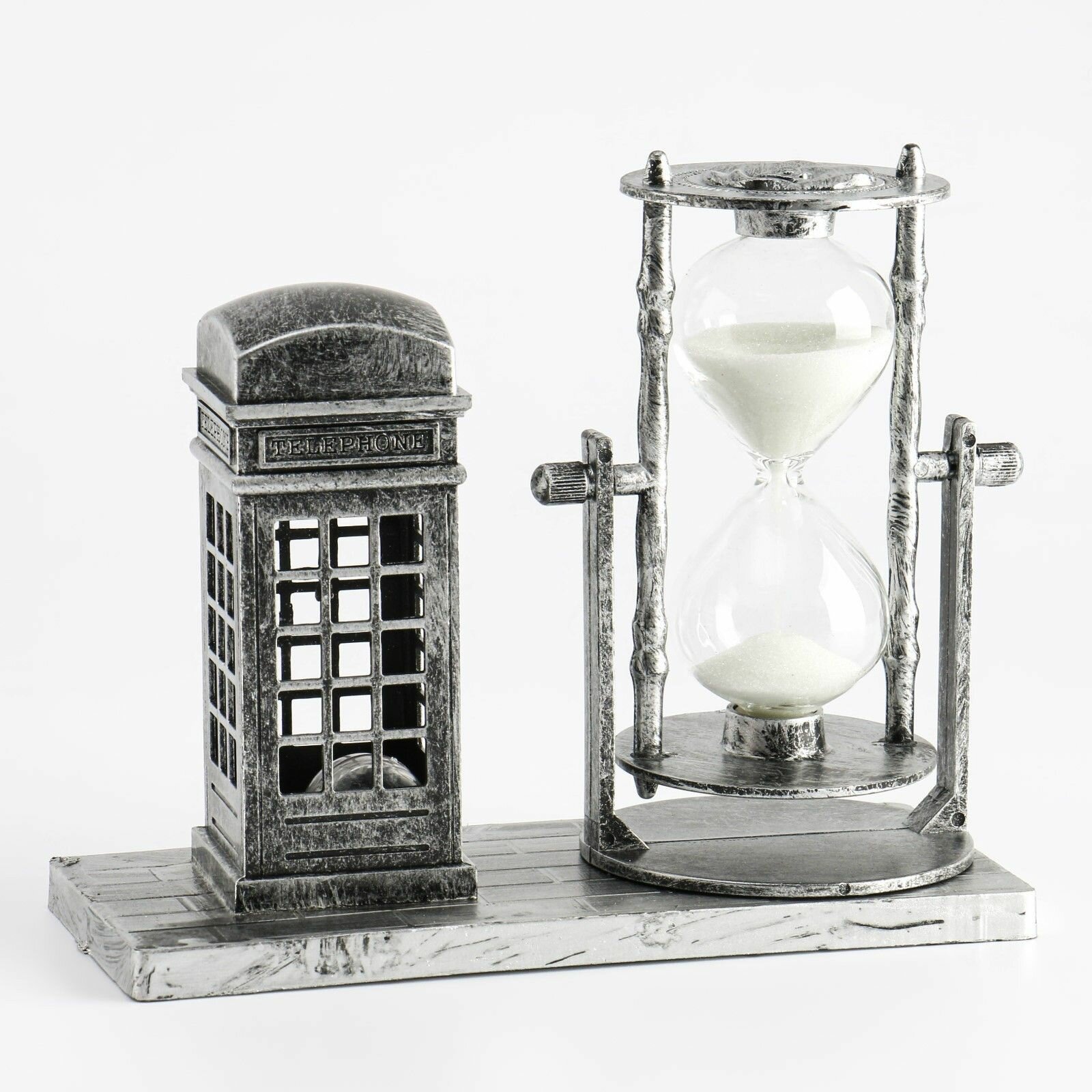 Песочные часы "Красная будка", сувенирные, с подсветкой, 15.5 х 6.5 х 12.5 см