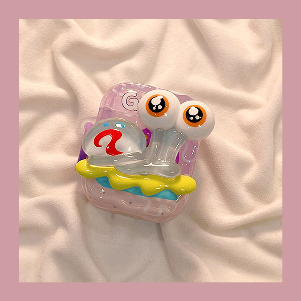 Чехол Apple "Губка Боб", для AirPods 1/2, защитный, в виде улитки