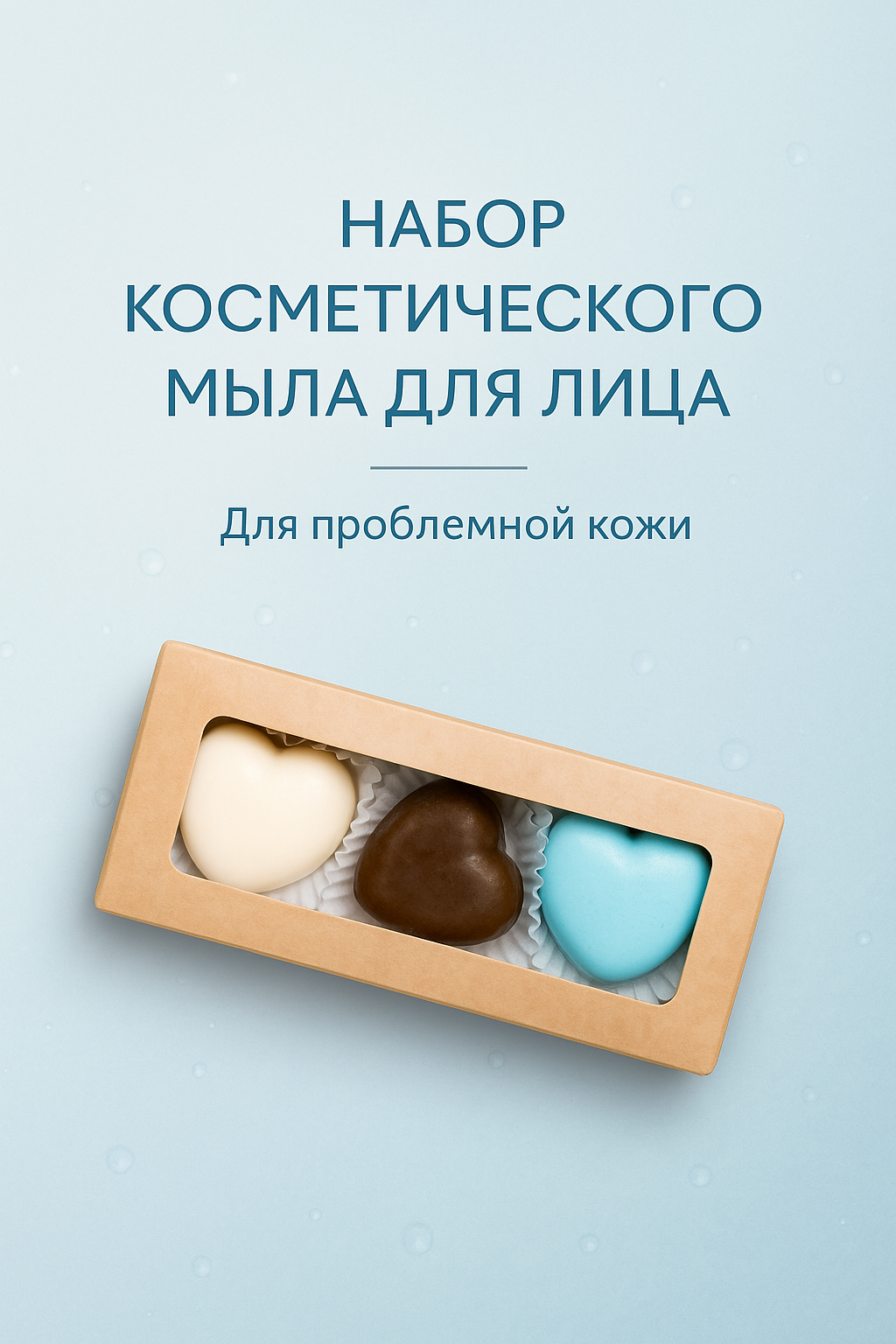 Набор мыла для ухода за лицом. Натуральное антибактериальное твердое кусковое мыло. Для проблемной кожи