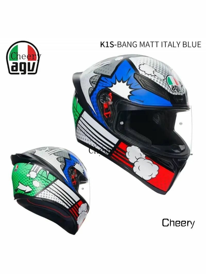 AGV K1S Мотоциклетный шлем синий-зеленый-белый M