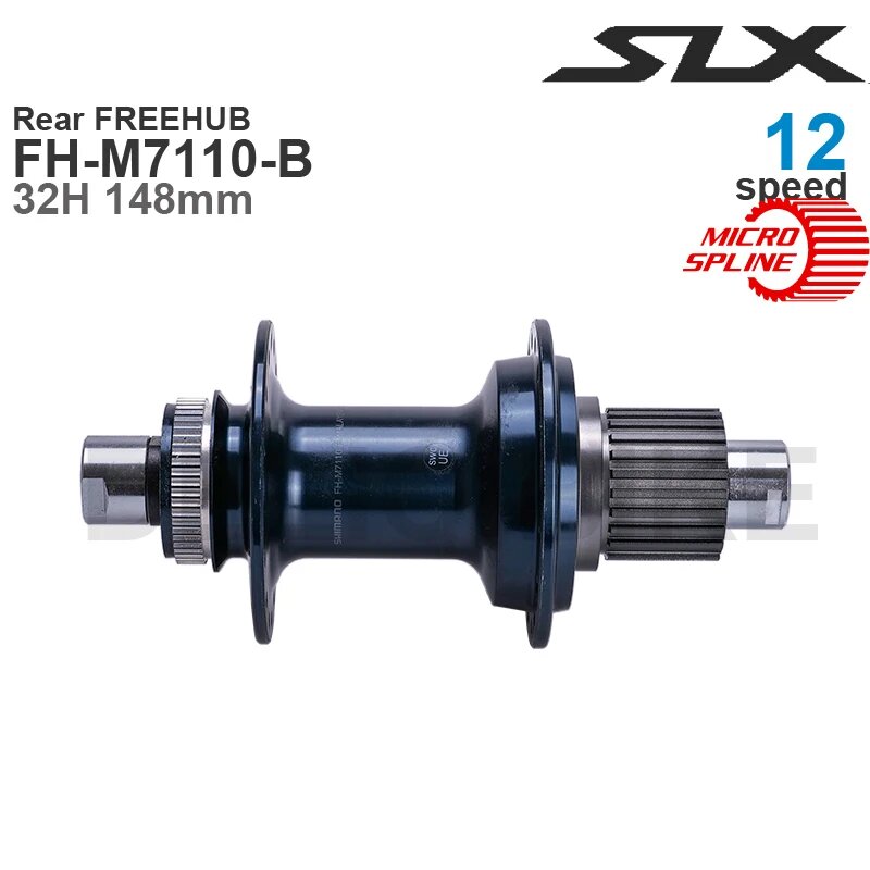 SHIMANO SLX задняя втулка 12 скоростей Темно-синий, M7110-B R148 32H