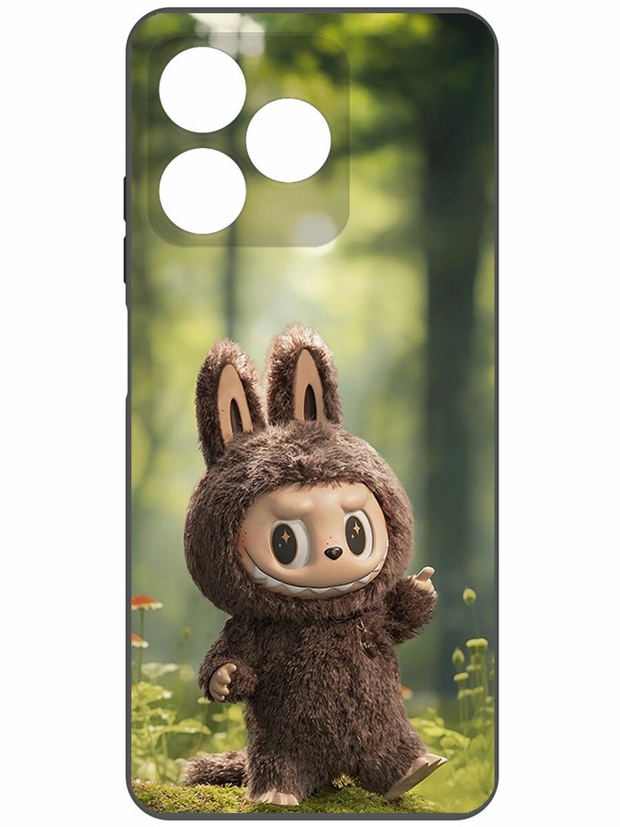 Чехол-накладка Krutoff Soft Case Лабубу ищет тебя для Realme Note 50 черный