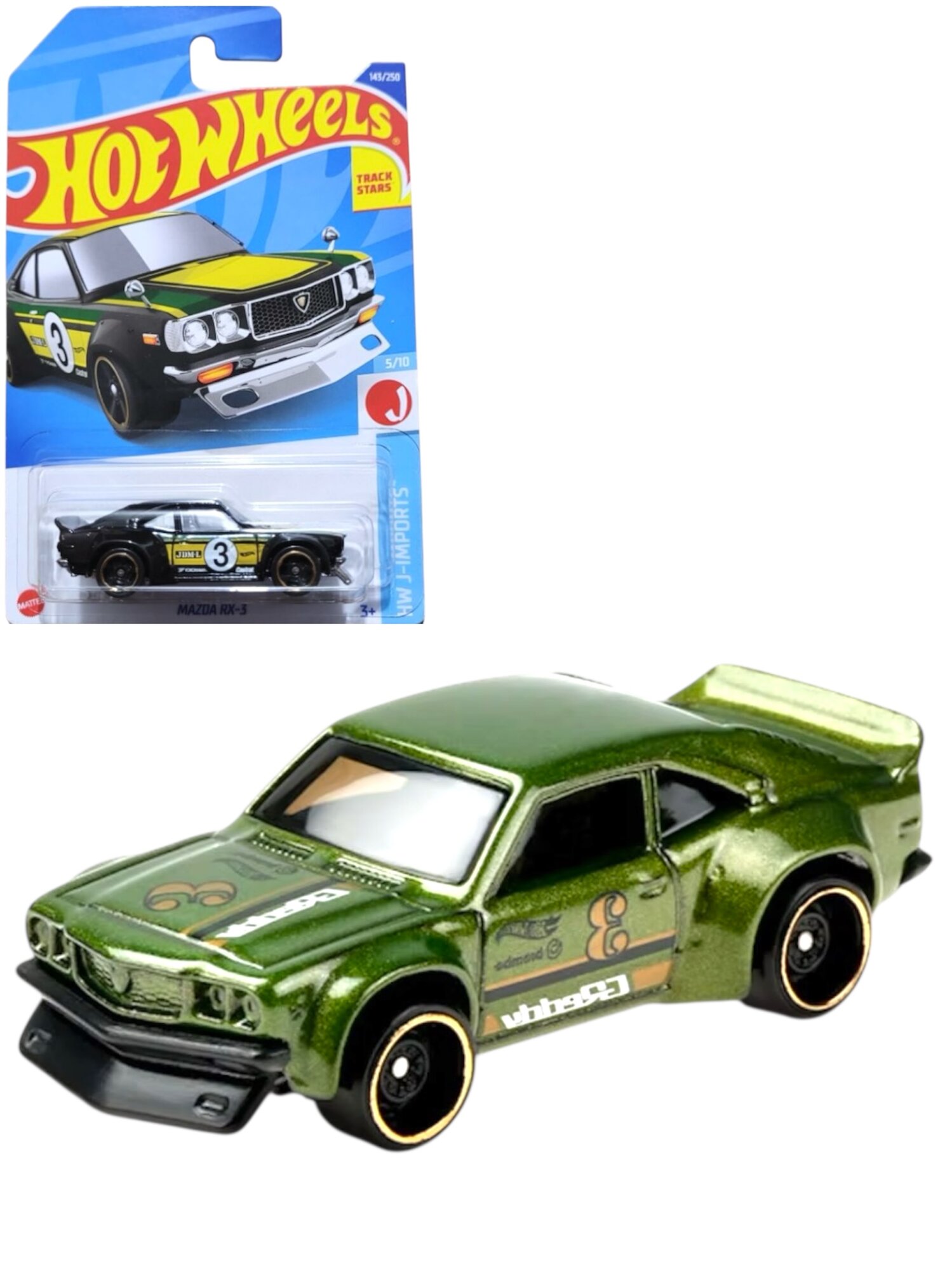 Машинка Hot Wheels "Mazda RX-3" 1/64, металл/пластик, 7см