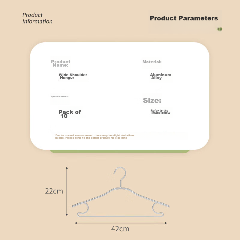 40,000 Km Wide Aluminum Alloy Hangers, Extra Wide And Thick, Wide Shoulder, Seamless, Space Aluminum Hangers, Rust-Resistant, 10-Pack