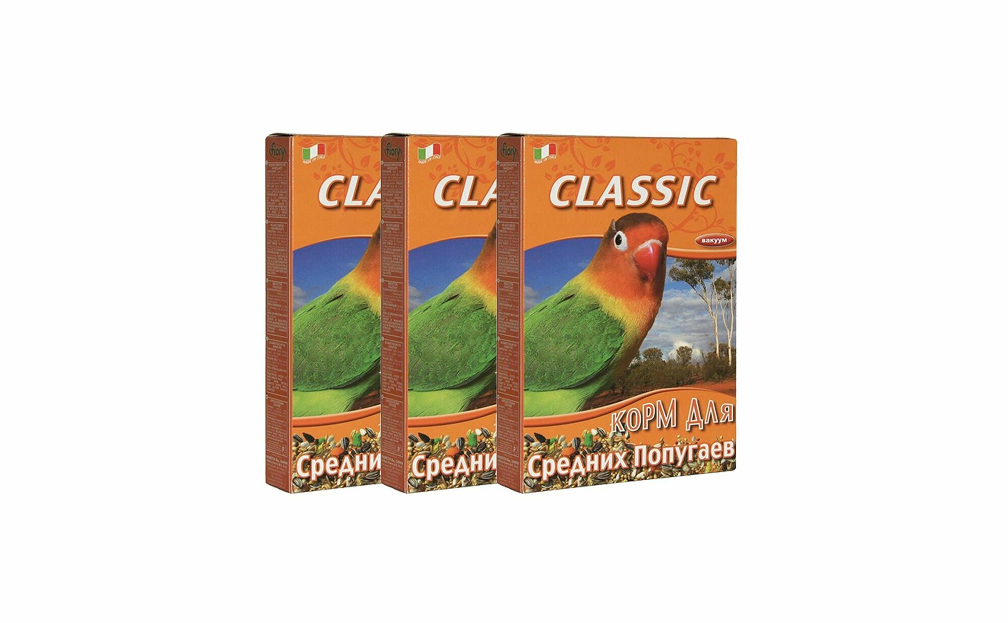 FIORY корм для средних попугаев Classic 2,6 кг х 3 шт.
