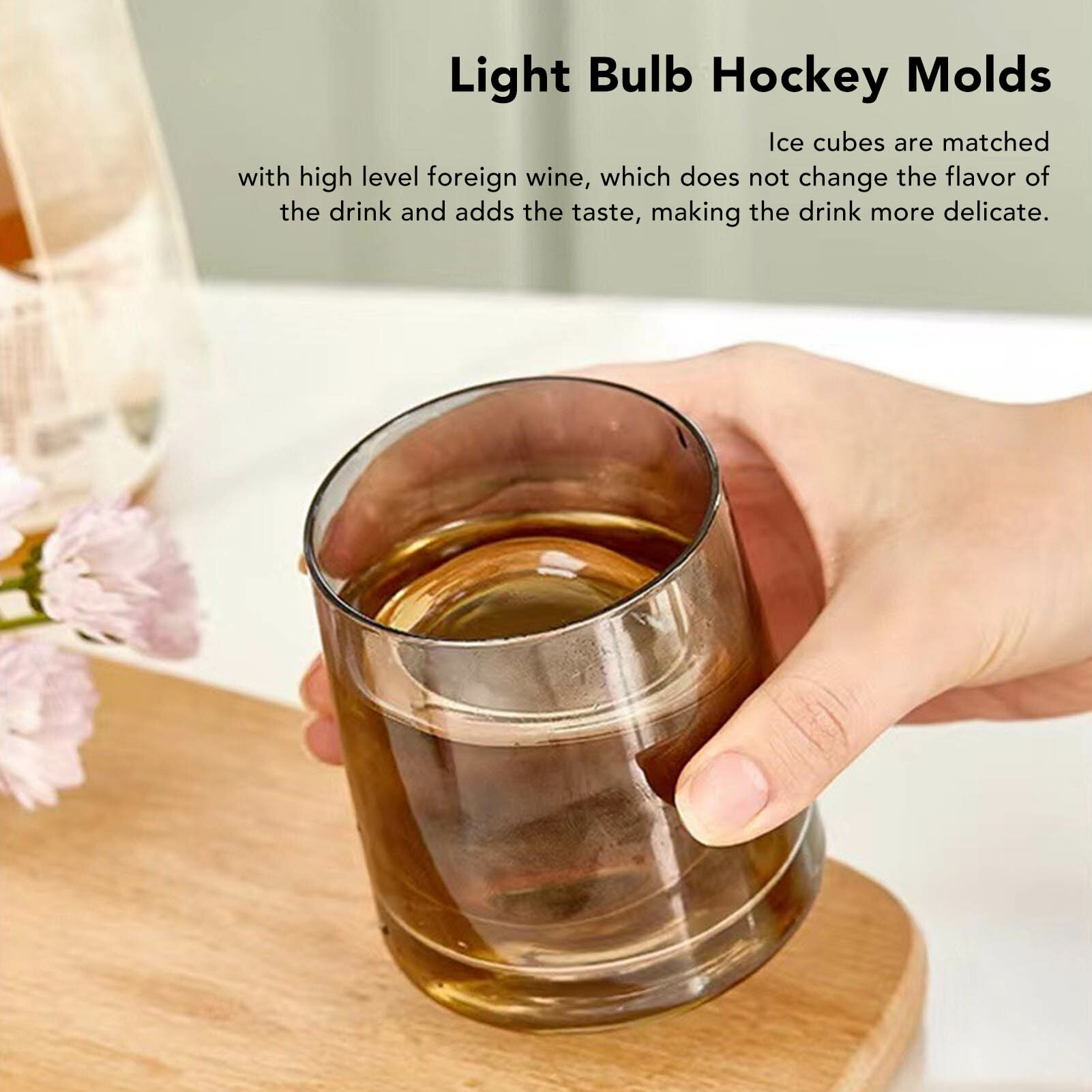 4 шт, формы для хоккея с лампочками, безопасные для здоровья, конфеты, цвет, добавление вкуса, легко демонтируемые формы для льда для виски с крышкой