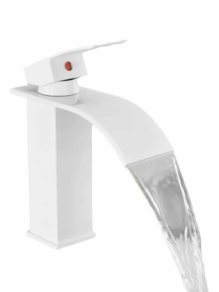 Смеситель для кухниБелый водопад, квадратный смеситель для кухонной раковины, трансграничная раковина из нержавеющей стали