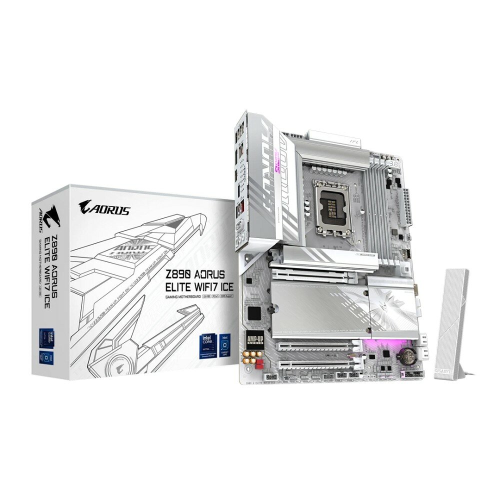 GigaByte Материнская плата Z890 AORUS ELITE WIFI7 ICE LGA 1851 1хDDR V 4хM.2