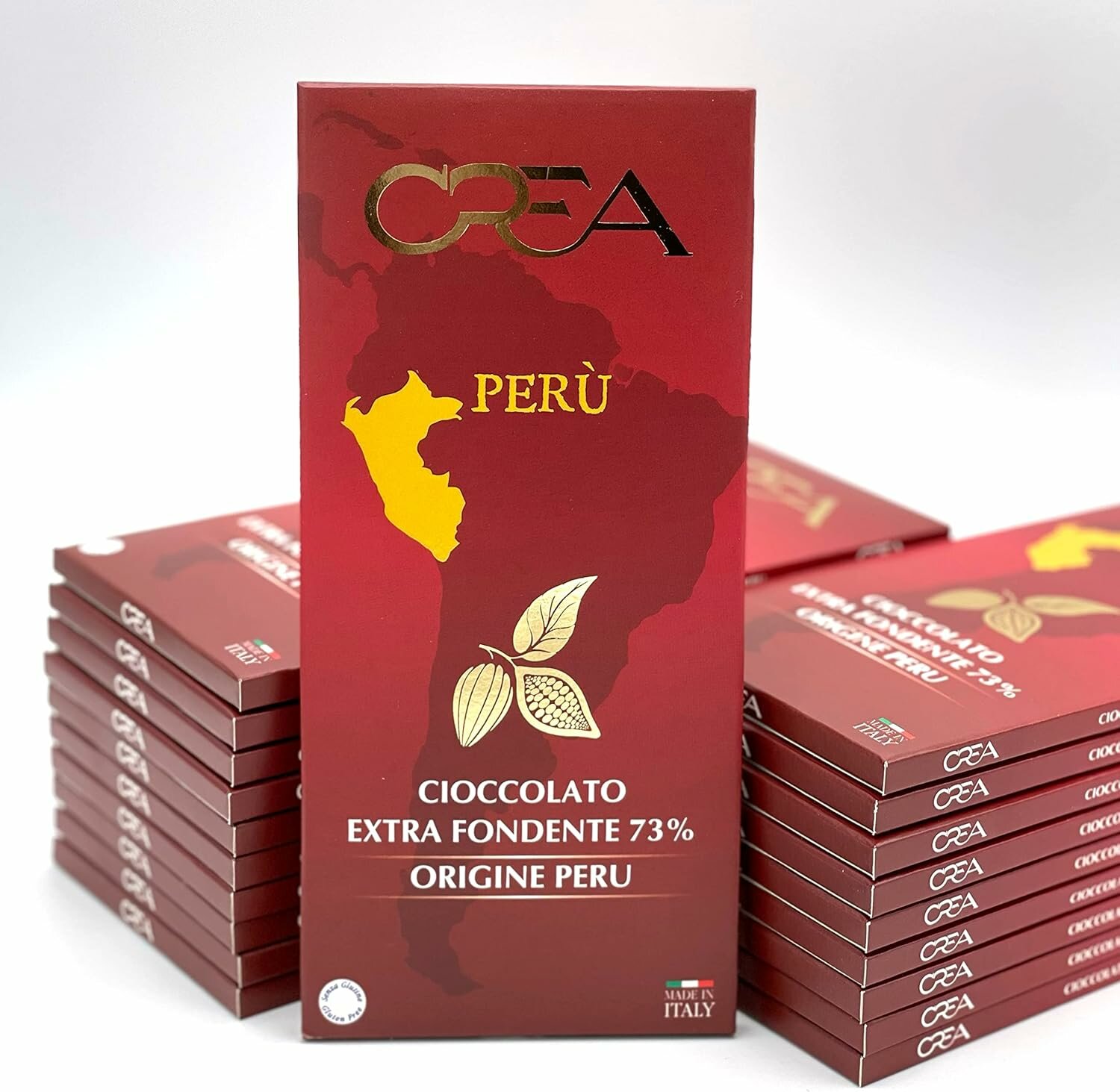 CREA Шоколад Origine Peru горький 73% какао, 100г, 10 шт.