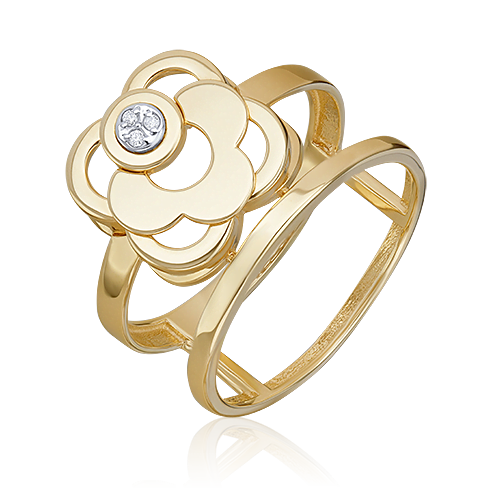 Кольцо, белое золото, 585 проба, бриллиант