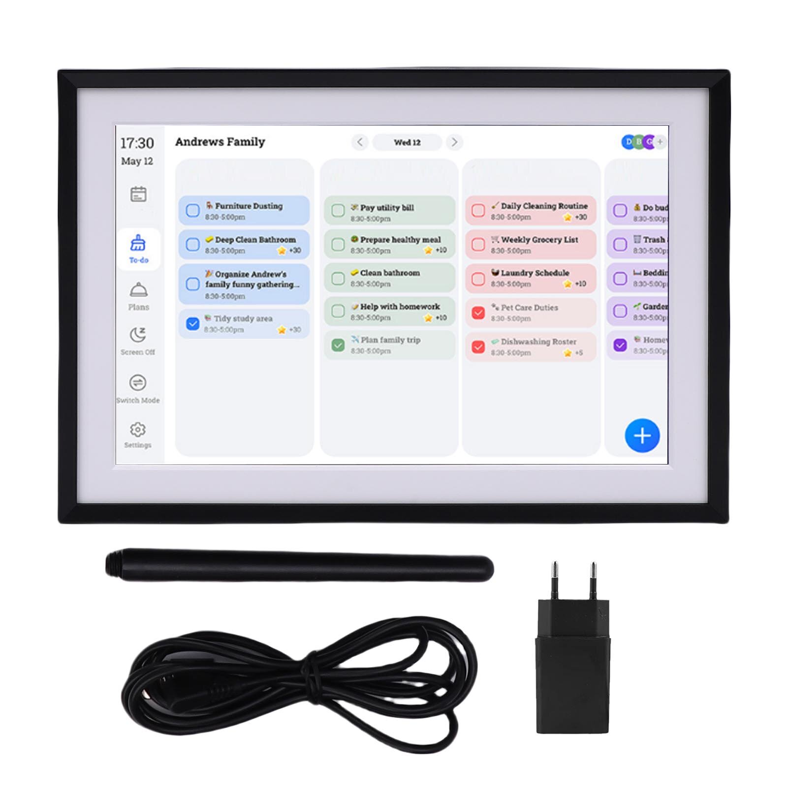 10,1 дюйма Smart Digital Calendar HD сенсорные экраны Календарь семейства цифровой каркас для бесшовного ежедневного планирования организации домохозяйств ЕС плагин