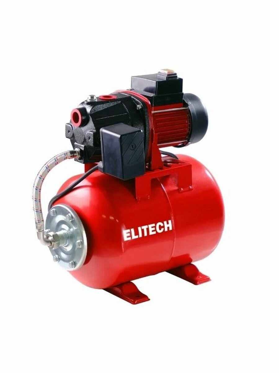 Насосная станция ELITECH САВ 1000-24Ч (1000Вт, 60л/м, Н45м, глубина 8м, чистая вода, чугун, 24л, G1")