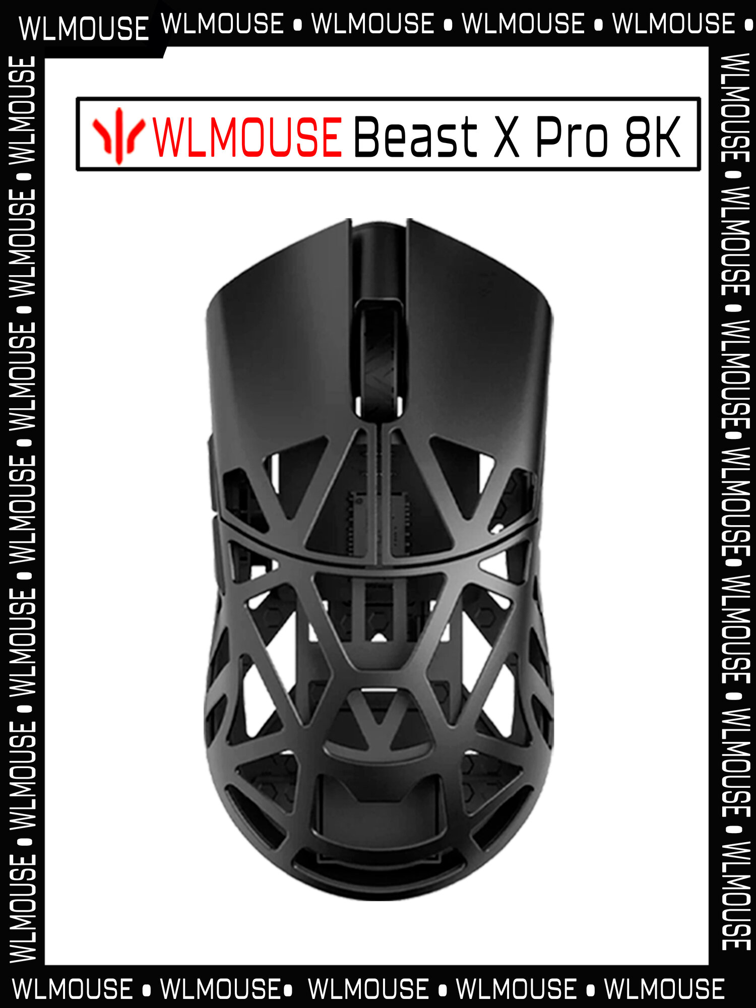 Мышь WLMOUSE Beast X Pro 8K, игровая, беспроводная, Black черная 30000 Dpi