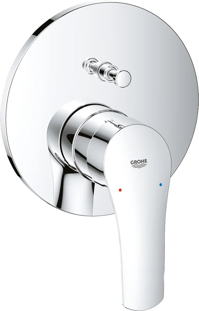 Встраиваемый смеситель для душа и ванны Grohe Eurosmart 24043003 С внутренней частью, латунный, рычажный, настенный, хром, глянцевый, с керамическим картриджем