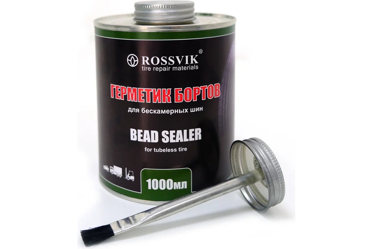Rossvik герметик бортов шин, 1000мл (банка с кистью) срок годности 6 месяцев GB.10. K.2