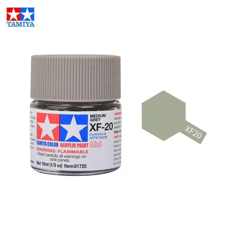 Tamiya XF1-XF93 Покраска моделей Водяной лак матовый 10 мл