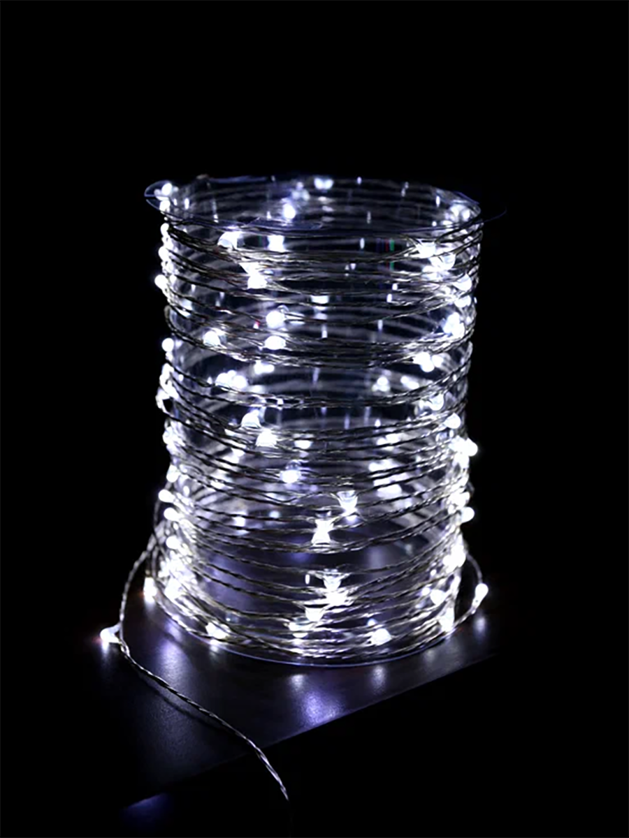 Уличная гирлянда светодиодная, новогодняя гирлянда led Роса GCL CH-7066, электрогирлянда морозостойкая, гирлянда уличная 50 м, холодный белый