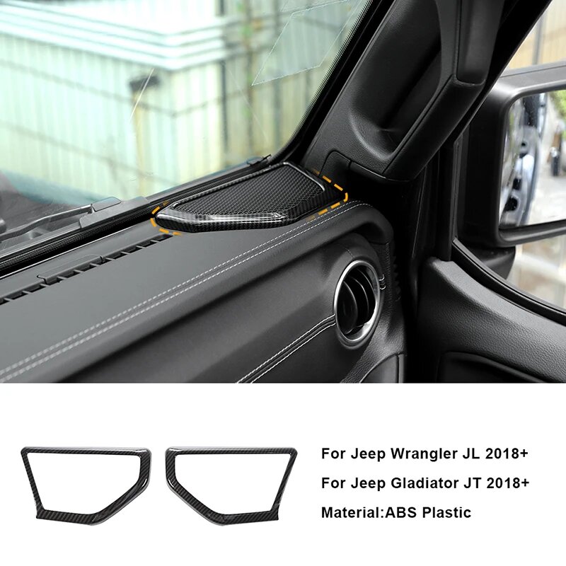BAWA ABS автомобильное украшение интерьера и защитный чехол Комплект для Jeep Wrangler JL 2018 2019 2020 2021 2022 2023 2024 аксессуары A pillar Horn