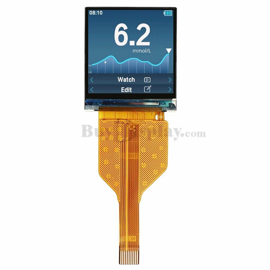 Квадратный 1,22-дюймовый 240x240 IPS TFT ЖК-дисплей 4-проводной SPI ST7789 Бесплатный разъем FPC