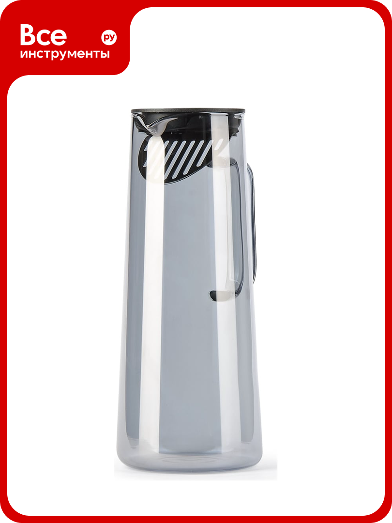 Кувшин для воды BAROUGE BJ-702/24 стеклянный, серебристо-серый, 1400 мл BJ-702 1400 мл/кувшин, из жаропрочного