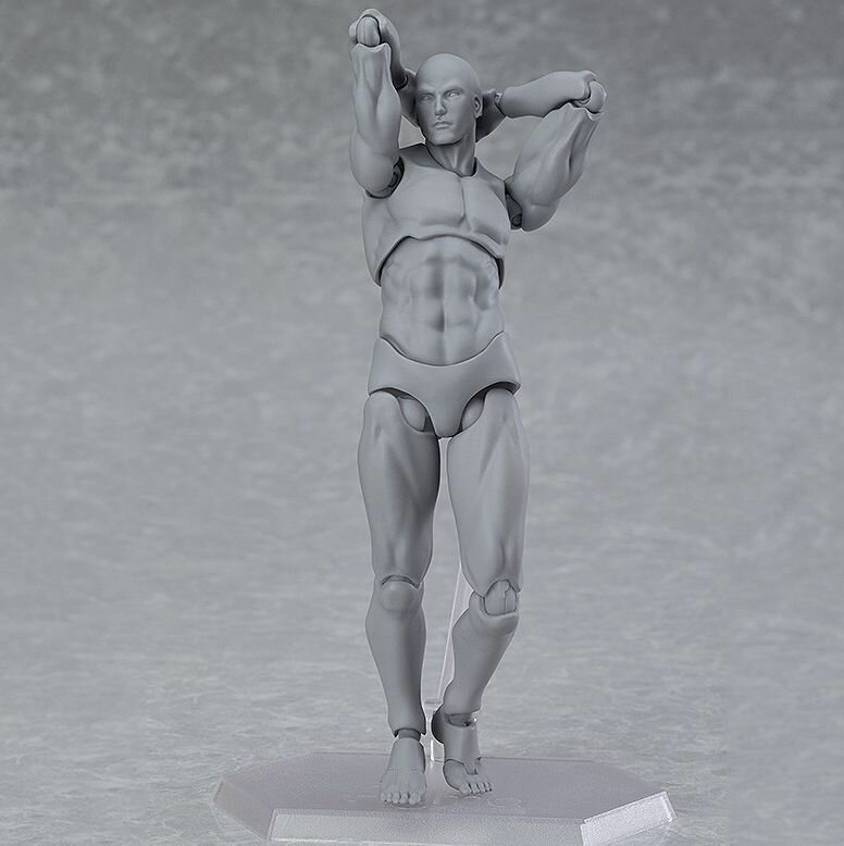 Декоративная аниме фигурка манекен человека для рисования подвижная модель с аксессуарами, подставкой и кейсом