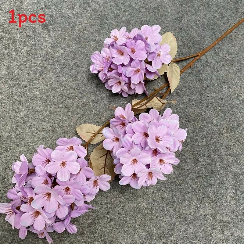 Realistic snowflake pagoda floral arrangement home staging accents photography backdrop decor, light purple