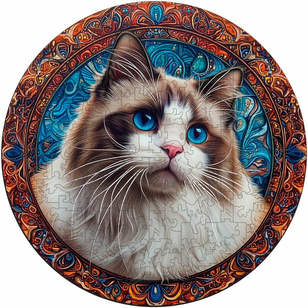 Деревянный пазл BoberBox "Мандала Рэгдолл", 200 деталей