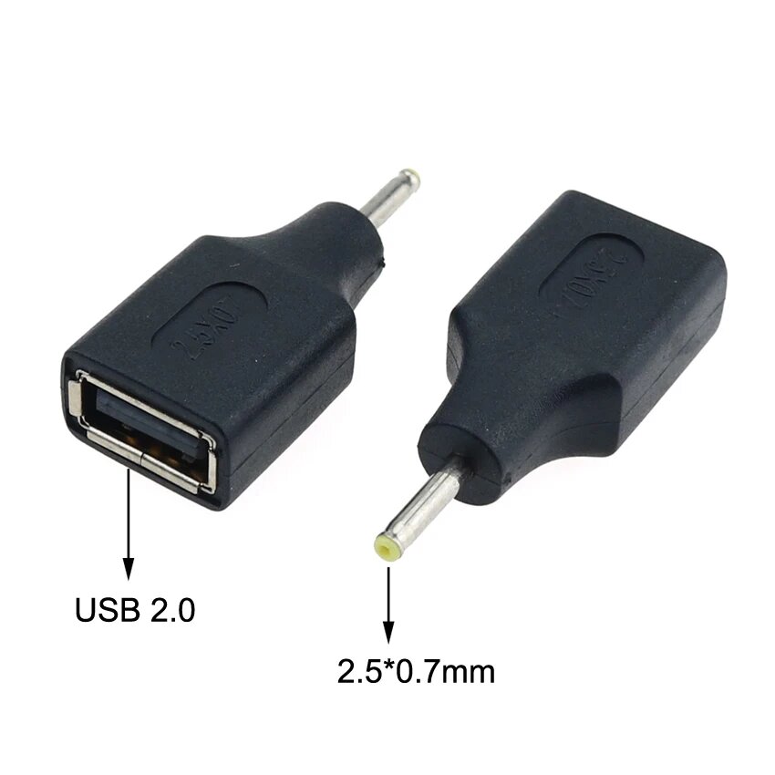 YuXi кабель-переходник USB 2.0 A female to DC power adapter 2.5-0.7mm