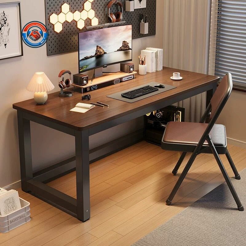 Прочный компьютерный стол 14080 см с усиленной стальной рамой, регулируемыми ножками и антивандальной столешницей для домашнего офиса, геймерской зоны и учёбы