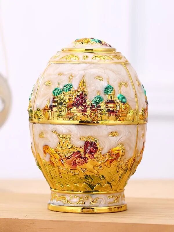 Подставка для зубочисток "Замок в форме яйца", из металла и пластика, 13х7х7 см