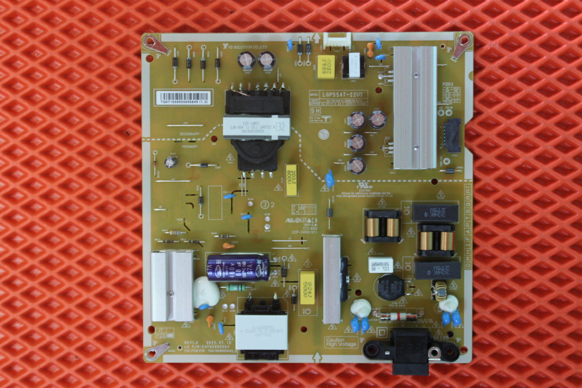 Блок питания (PSU) LGP55AT-22U1 для телевизора LG 55UT80006LA в надёжной упаковке
