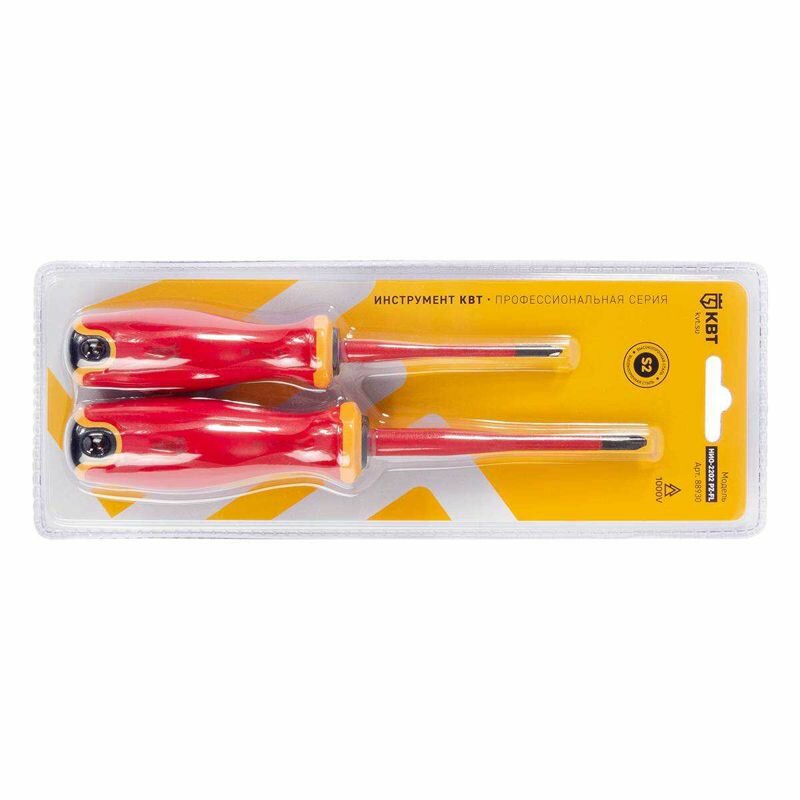 Набор диэлектрических отверток "Слим" НИО-2202 PZ-FL, КВТ 88930 (1 шт.)