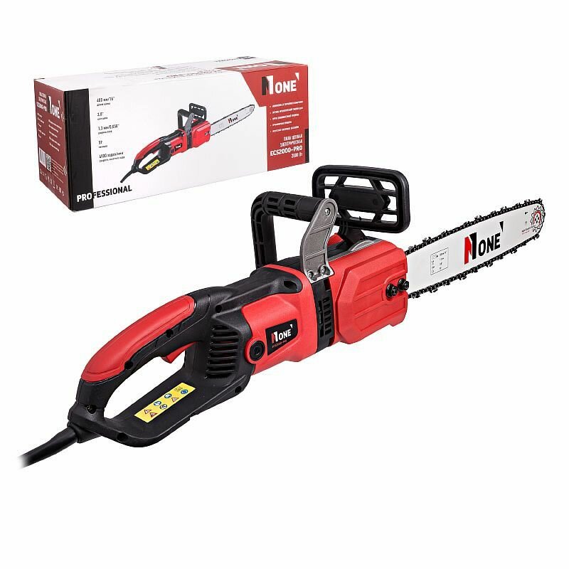 Электропила цепная NUMBER ONE ECS2000-PRO 16"(2,2кВт, шина 40см-А041, цепь 3/8х1,3х59зв.) 5,3кг