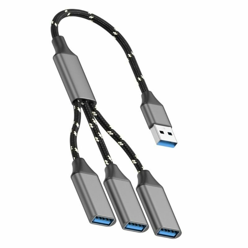 Кабель-адаптер otg для док-станции USB-3 usb2.0-USB с серой оплеткой