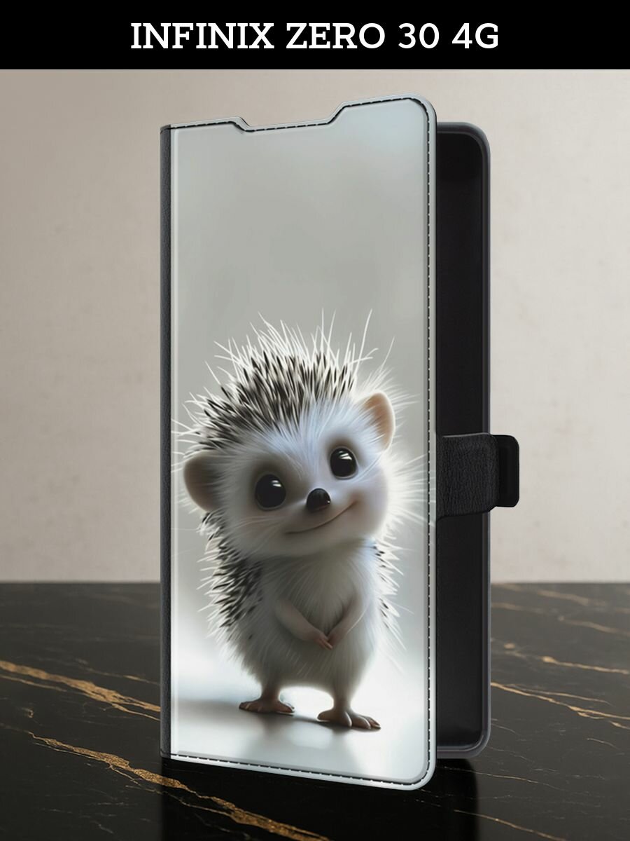 Чехол-книжка на Infinix Zero 30 4G (Инфиникс Зеро 30 4G) с картой милый