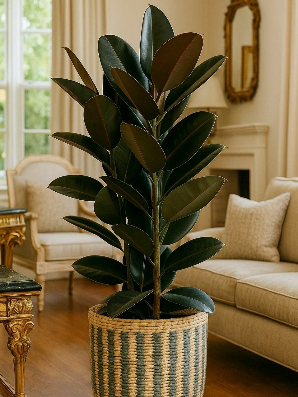 Фикус GREEN TOWN Эластика Робуста, живой, высота 13см, в коробке