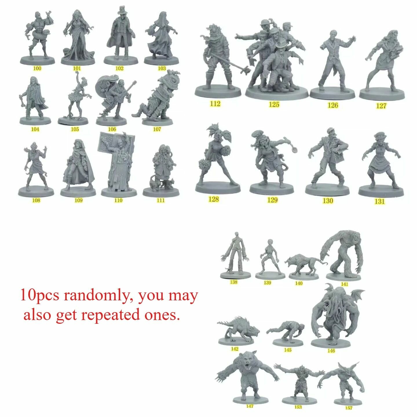 Миниатюры для настольной игры TRPG зомбицид вторая редакция, Cannibal Батлер Невеста Фокусник The Greenwich Crew Фигурки дополнения