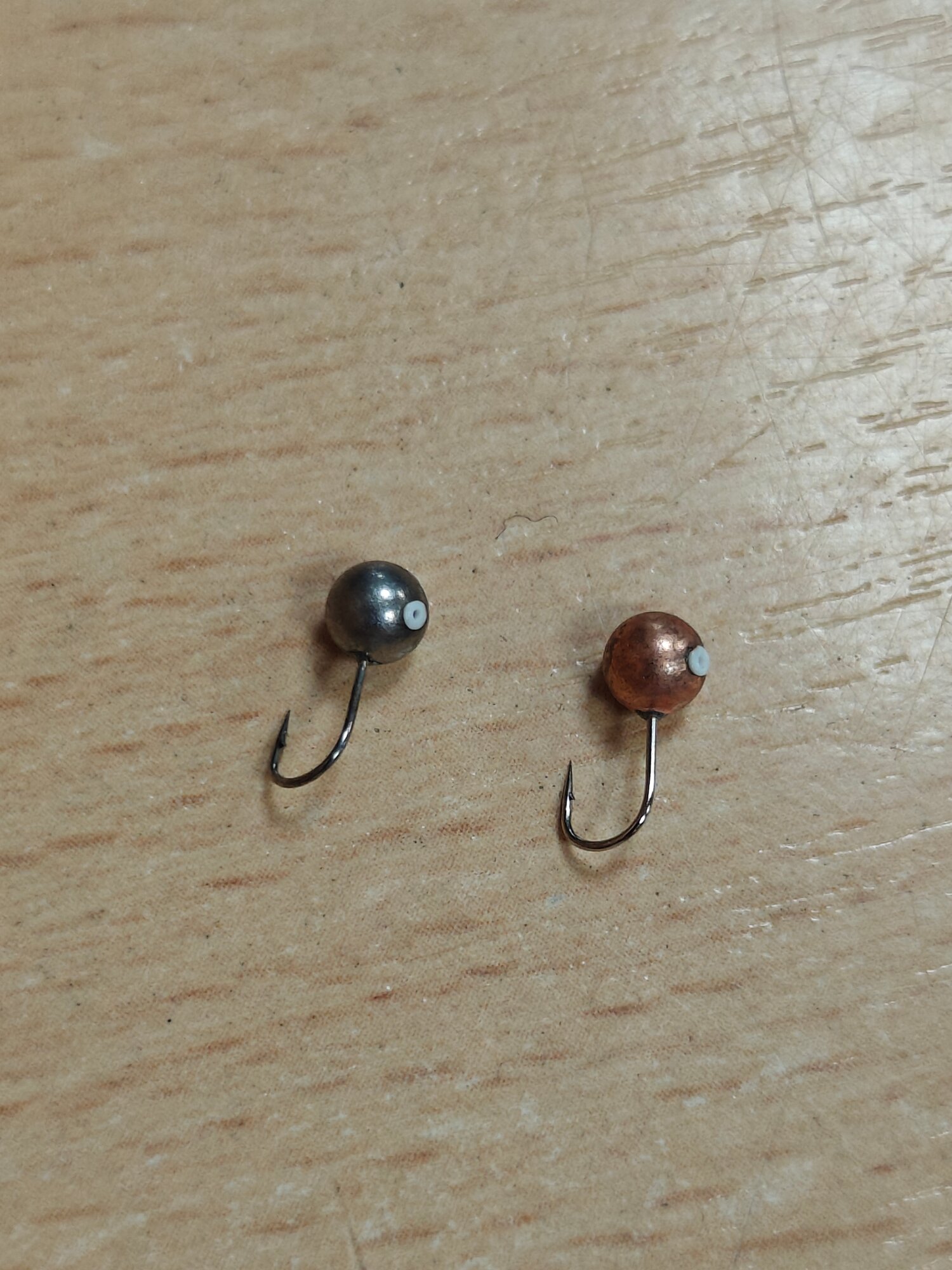 Тульская мормышка вольфрамовая безнасадочная дробинка, набор - 2штуки, цвет: медь/никель