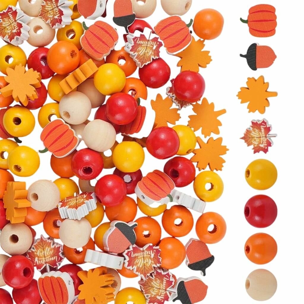 Комбинация деревянных бусин на День благодарения-180 шт.