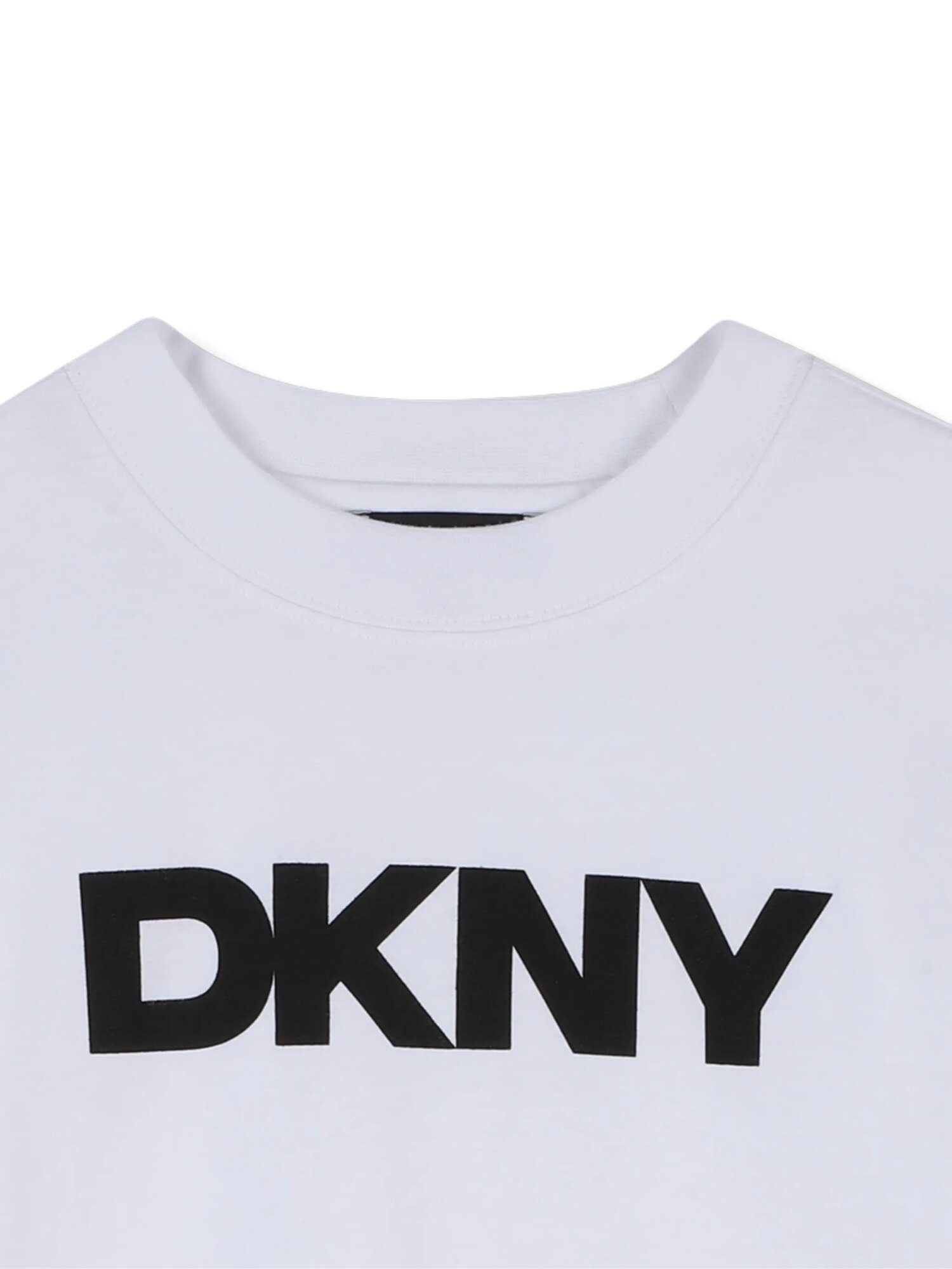 Футболка DKNY, размер 6 лет, бежевый/белый — фото 1