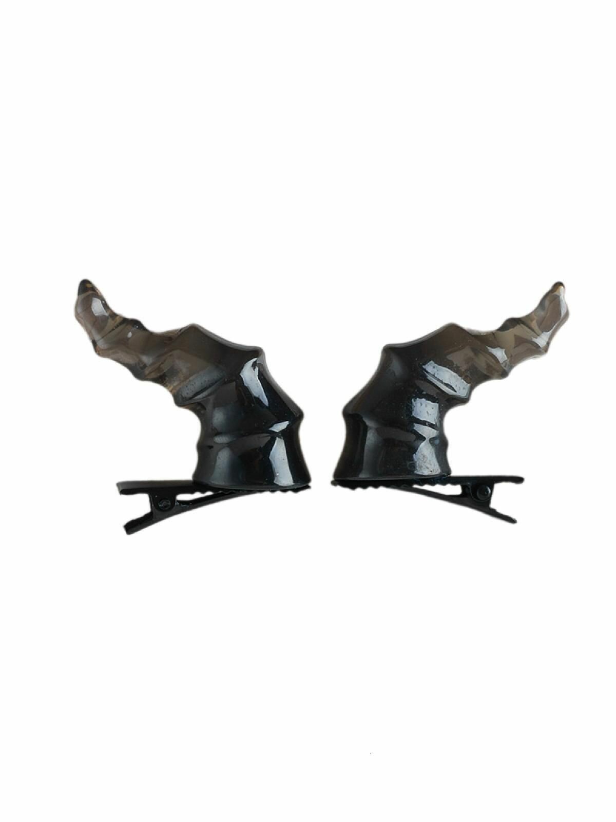 1 пара Заколки для волос для девочек в форме рогов дьявола на Хэллоуин, Черный