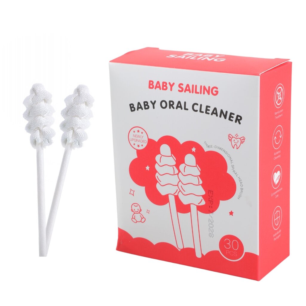 30 Шт Детское Средство Для Чистки Языка Одноразовая Детская Зубная Щетка Детская Палочка Для Чистки Полости Рта Уход За Зубами для Младенцев