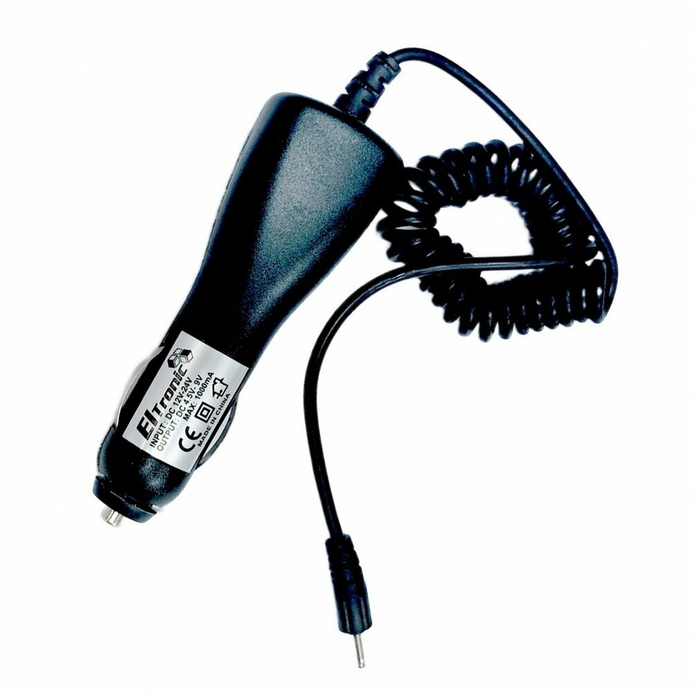 Автомобильное зарядное устройство Eltronic, для Nokia 6101, черное, тонкий штекер