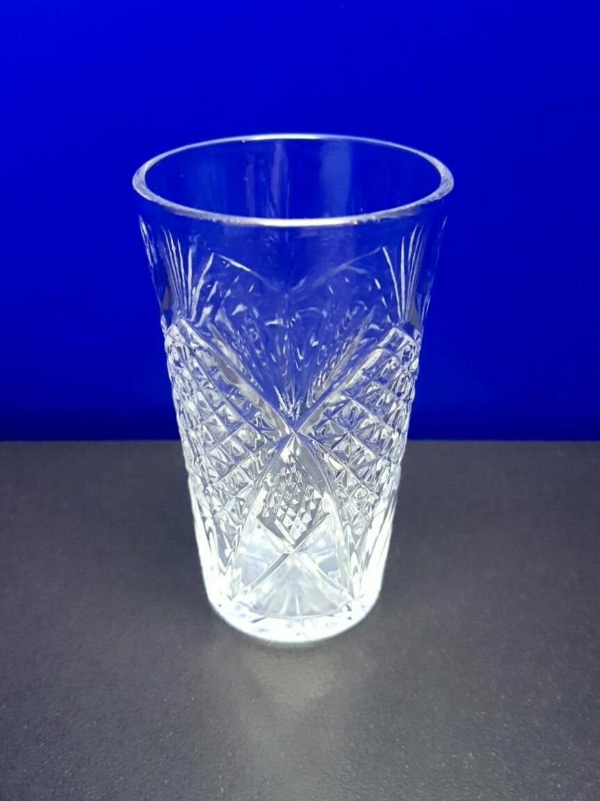 Стопка хрустальная с резным узором, винтаж СССР, Гусь Хрустальный, 70е