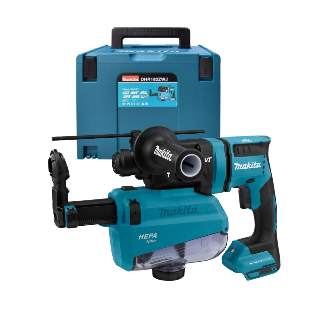 Аккумуляторный перфоратор с системой пылеудаления Makita LXT DHR182ZWJ DX05