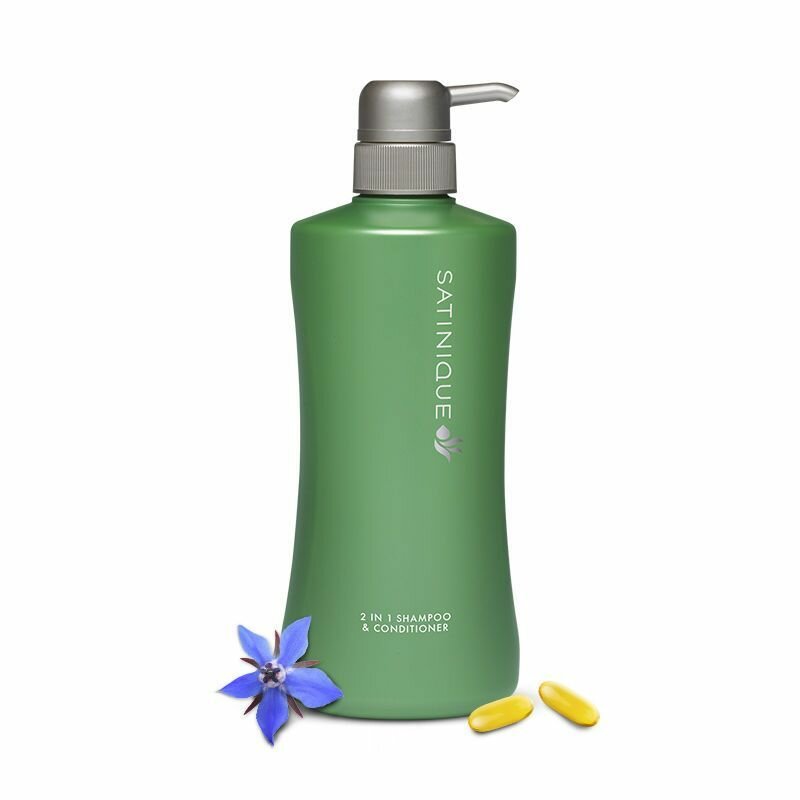 Шампунь-кондиционер Amway Satinique, 2в1, свежесть, для всех типов, 750 мл