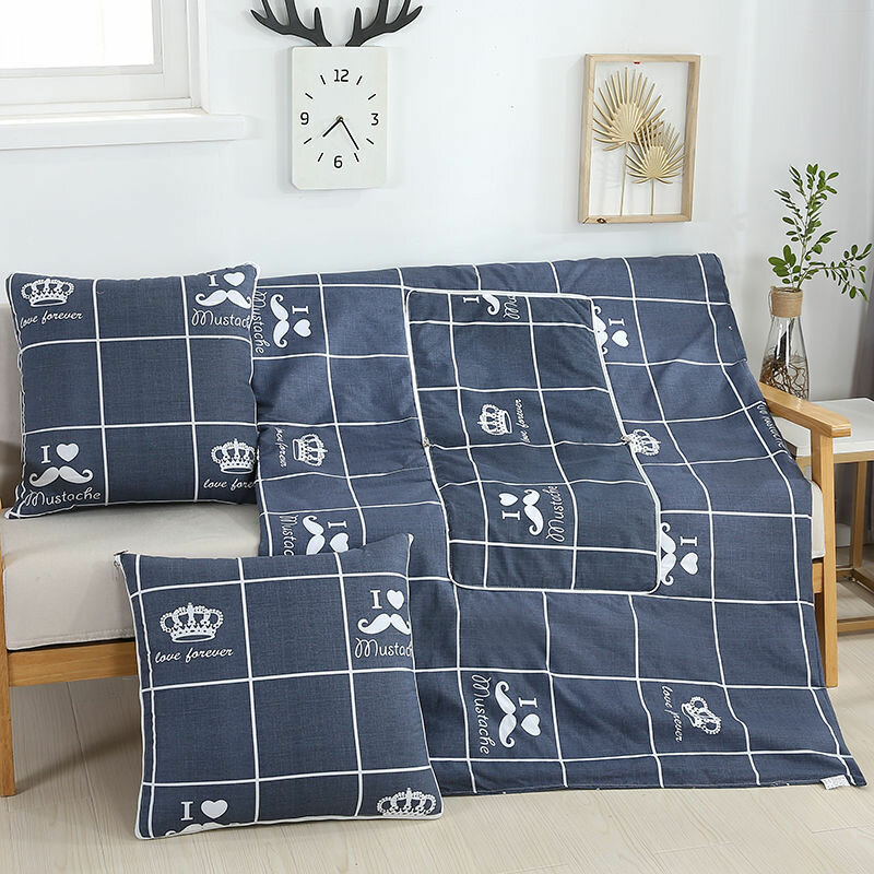 Двухсторонняя подушка для студентов, тонкое одеяло для общежития, подушка для офисного сна, складная подушка для автомобиля, летнее одеяло для кондиционера