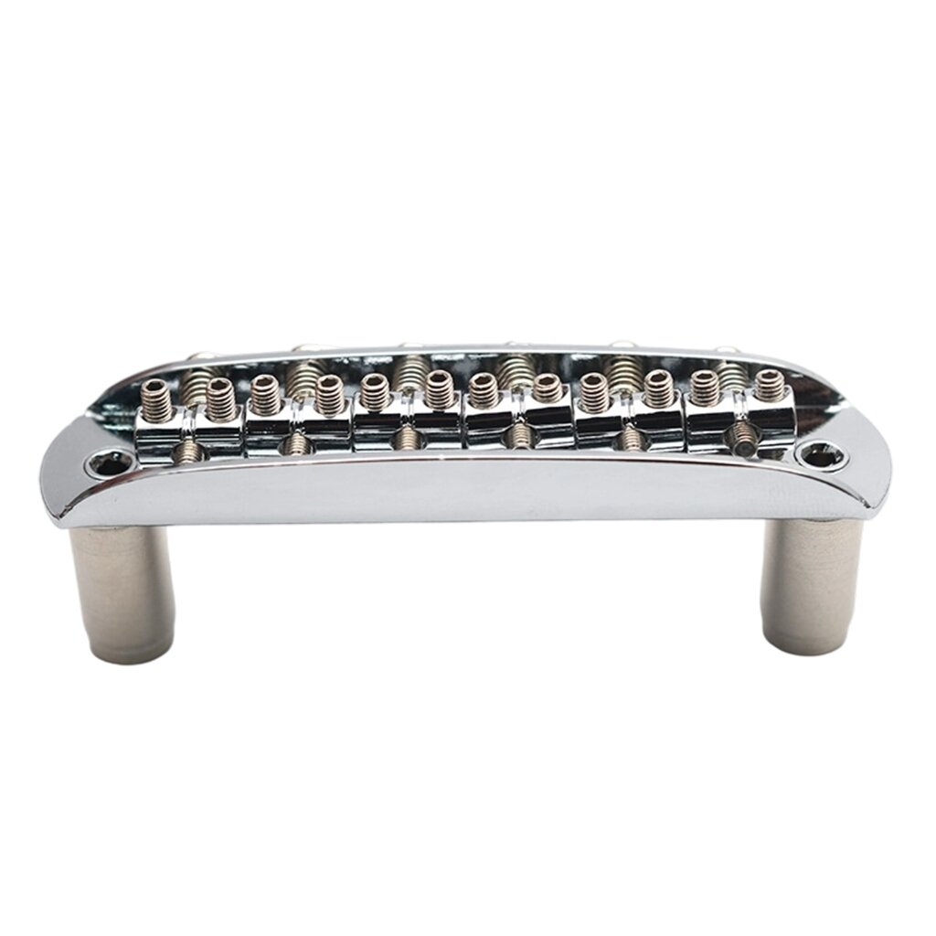 Регулируемый гитарный бридж с резьбовыми седлами, расстояние между струн 10.8 мм, 6-струнный бридж для электрогитары